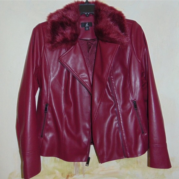 Jason Wu | Jackets & Coats | Jason Wu Burgundy Faux Leather Jacket ...